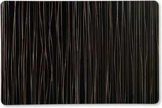 KESPER Platzset SCHWARZ MIT GOLDSTREIFEN aus Polypropylen/Untersetzer/Trend