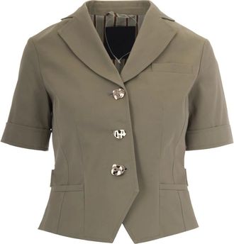 Liu Jo Femme, Vestes, Vert, Taille: 34 FR Button Jacket