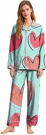 Generic Ensemble pyjama long et pantalon de pyjama en velours 2 pi&egrave;ces tendance et d&eacute;contract&eacute; pour femme, bleu, XXL