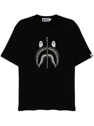 A Bathing Ape t-shirt à motif requin - Noir