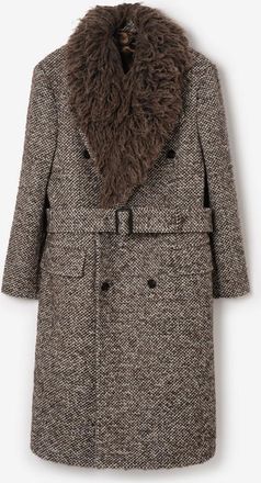 Burberry Manteau en laine et mohair m&eacute;lang&eacute;s, Size: 48