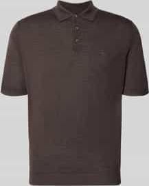 Fynch-Hatton Regular Fit Poloshirt aus reiner Baumwolle in Strick-Optik