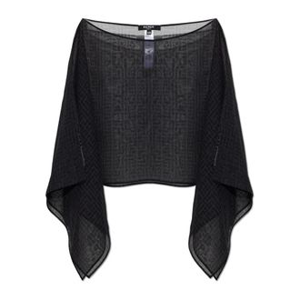 Balmain Seiden-Strandponcho - - Swimwear - Damen - Schwarzk - L/XL