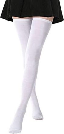 Dreshow Femme Coton Extra Longues Chaussettes Hautes de Cuisse Montantes Chaussettes de Genoux para Sport Cosplay