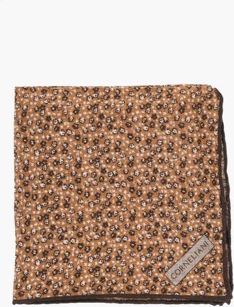 Corneliani Patterned Linen Pocket Square size Unica