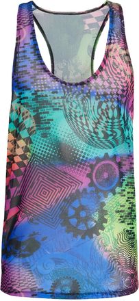 adidas Mens x Jeremy Scott Allover-Print Tanktop Multicolor/Semi Lucid Fuchsia/Active Purple XL