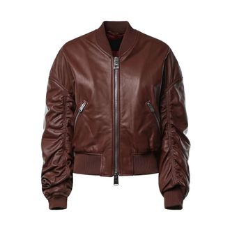 Dondup Femme, Vestes, Brun, Taille: 40 FR Dj800 Pl0511D Bomber Jacket