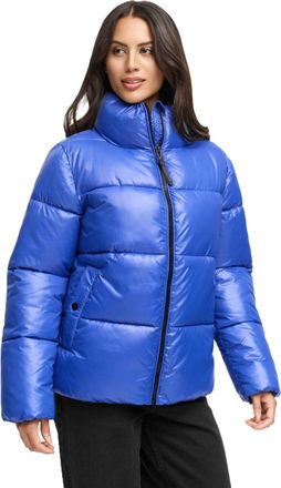 Marikoo Damen Winterjacke (S-3XL) - gesteppt, hochschlie&szlig;ender Kragen, leicht - N071 - GalaxyBlue Gr&ouml;&szlig;e L - Gr.L
