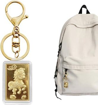 Generic Porte-cl&eacute;s cheval pour femmes, breloque de t&eacute;l&eacute;phone symbole de richesse | Porte-cl&eacute;s du Nouvel An chinois, pour le Nouvel An, adulte, enfant, famille