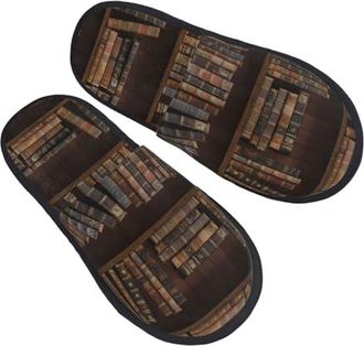 Generic Chaussons Femme Homme Vieux Livres Ou Biblioth&egrave;que Chaussons Automne Hiver Confort Pantoufles &Agrave; La Maison, Pour Mariage, Femmes, Hommes, L
