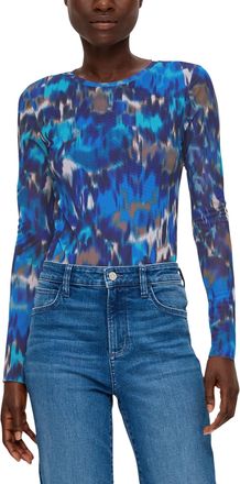 s.Oliver Damen T-Shirt Langarm Blue 46