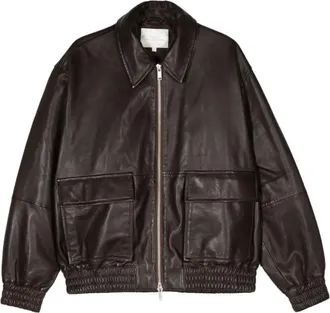 STUDIO NICHOLSON Homme, Vestes, Brun, Taille: L Blouson Aviateur en Cuir