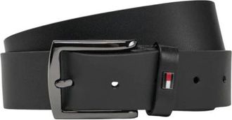 Tommy Hilfiger Klassischer Lederg&uuml;rtel - - Accessories - Herren - Schwarzk - ONE SIZE
