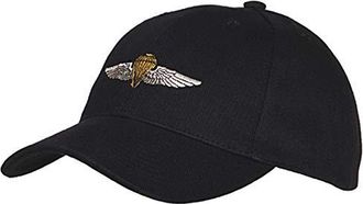 Fostex Casquette Noire Type Baseball REGLABLE Brode Parachute avec Aile US AIR Force 215150 Airsoft Armee Militaire US AIR Force