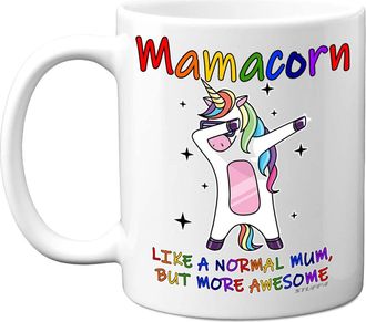 Stuff4 Mamacorn Tasse f&uuml;r M&uuml;tter, Aufschrift Best Mum, Happy Birthday, Weihnachtsgeschenk, Weihnachten, Tee, Kaffee, Muttertag, 325 ml, Keramik, sp&uuml;lmaschine