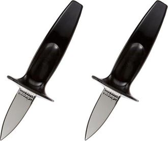 Arcos Couteau &agrave; Hu&icirc;tres en Acier Inoxydable 60mm - Manche Ergonomique Polypropyl&egrave;ne Noir - Pr&eacute;cision et S&eacute;curit&eacute; pour Cuisine Professionnelle - Design &Eacute;l&eacute;ga