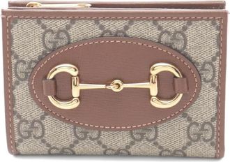 Gucci portefeuille pliant à motif GG Supreme (années 2020) - Tons neutres