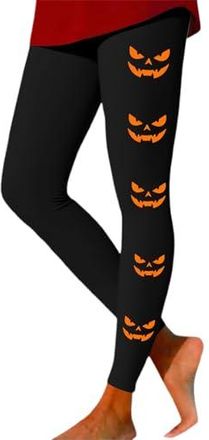 Generic Legging de sport 2026 pour femme, imprim&eacute; Halloween, pantalon de yoga taille haute avec design r&eacute;sistant aux squats, Noir, XXL