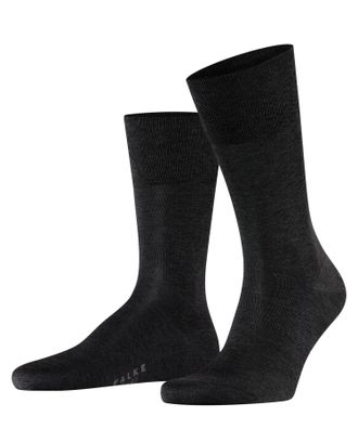 Falke Herren Socken Tiago M So nachhaltige Fil DEcosse Baumwolle einfarbig 1 Paar, Grau Anthracite Melange 3095, 49-50