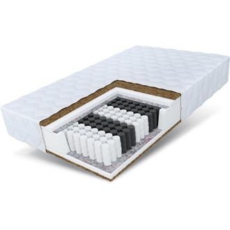 FDM Matratze 140x200 Taschenfederkern Kokos Kaltschaum 7 Zonen H4 atlas H&ouml;he 18 cm