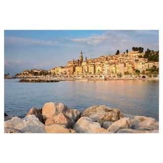 artboxONE Poster 45x30 cm Städte Menton Côte dAzur - Bild Menton Cityscape côte dazur