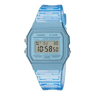 Casio Montre num&eacute;rique F-91Ws-2Ef - Femme - Accessoires - Bleu - Taille: ONE Size