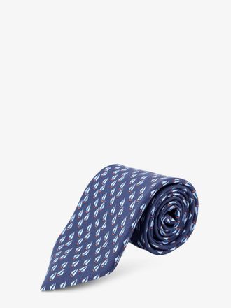 Ferragamo Catamarano silk tie with Nautica print - FERRAGAMO - gender_Man