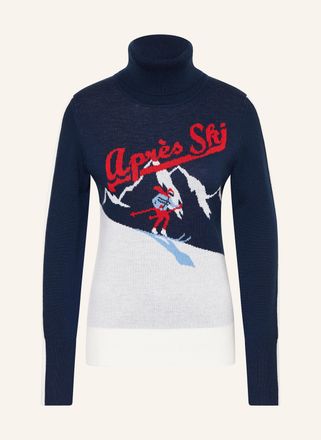 We Norwegians Rollkragenpullover After Ski Aus Merinowolle blau