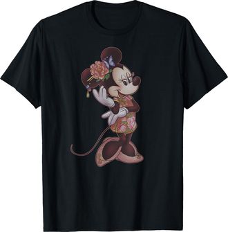 Disney Mickey And Friends Minnie Year Of The Mouse Floral T-Shirt
