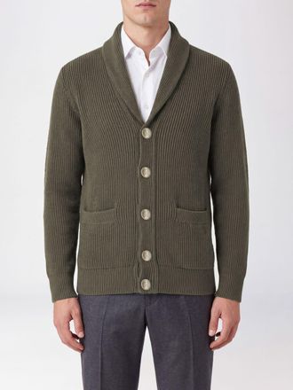 Brunello Cucinelli Herren-Cardigan aus Baumwolle mit Schalkragen und Kn&ouml;pfen