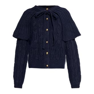 Frame Denim Cardigan mit abnehmbarem Kragen - - Knitwear - Damen - Blau - L