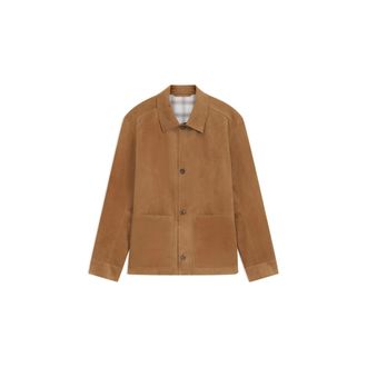 HUGO BOSS Veste en Daim Boutonn&eacute;e - Homme - Vestes - Brun - Taille: M