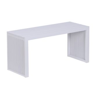 Relaxdays Sitzbank, Bambus, Moderne K&uuml;chenbank, Umkleidebank Flur, Bad & Schlafzimmer, HBT: 43x90x33 cm, Schuhbank, wei&szlig;