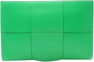 Bottega Veneta unisex, Pre-owned, Vert, Taille: ONE Size Pre-owned Cuir pochettes-minaudieres