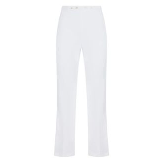 Elisabetta Franchi High Waist Pants - - Trousers - Damen - Wei&szlig; - L