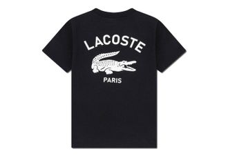 Lacoste T-Shirt Lacoste Jungen-T-Shirt aus Jersey mit LACOSTE PARIS- Schwarz