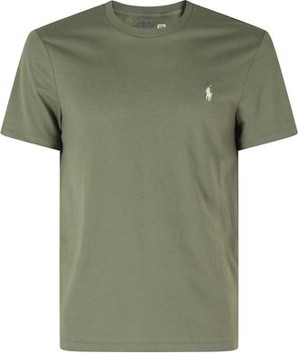 Polo Ralph Lauren Homme, Tops, Vert, Taille: M T-shirt en jersey avec logo brod&eacute;