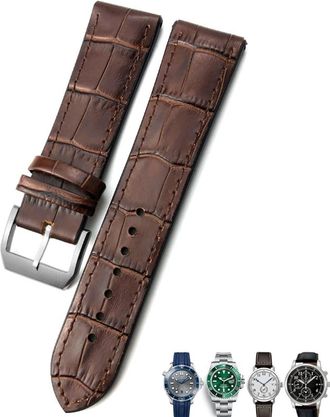 Generic 20mm 21mm 22mm Leder Uhrenarmband Schwarz Braun Bänder Für Omega 300 IWC Armband