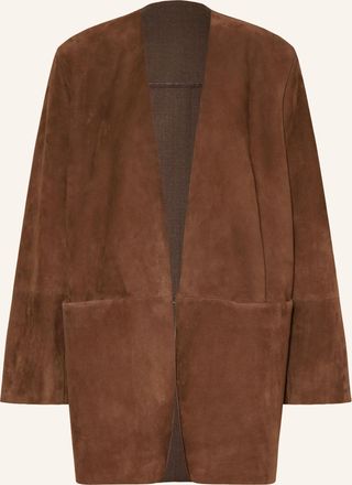 Max Mara Lederjacke Fumato braun