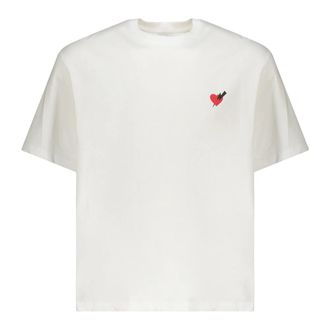 Neil Barrett Homme, Tops, Blanc, Taille: L Thunderbolt Badge T-Shirt