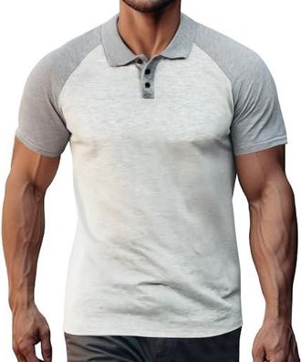 Generic Haut classique &agrave; boutons pour homme, coupe classique, style d&eacute;contract&eacute;, polo vintage, l&eacute;ger et respirant, tunique de vacances, blanc, XXL