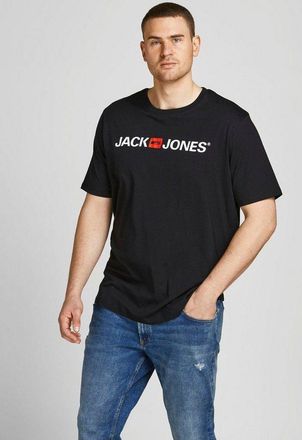 Jack & Jones Plus Size T-Shirt CORP mit Print und bequemem Rundhals bedruckt, modisch, regular fit, Baumwolle, Rundhals