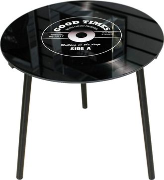 Widdop and Co Widdop Musicology Beistelltisch in Schallplattenform