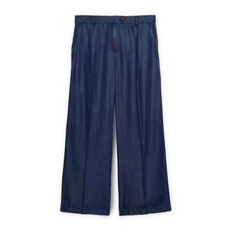 Fiorella Rubino Weite Hose mit Tencel Lyocell - - Jeans - Damen - Blau - XL