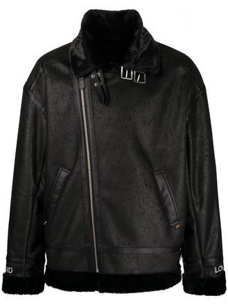 MASTERMIND WORLD Pilotenjacke mit Totenkopf-Patch - Schwarz