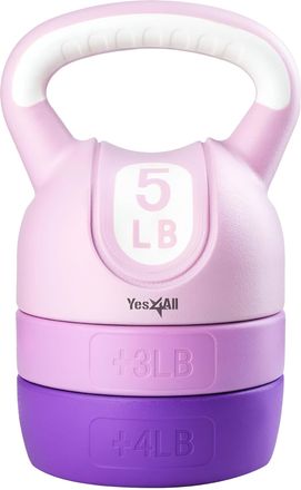 Yes4All Verstellbare Kugelhantel-Gewichte-Set f&uuml;r Frauen, Krafttraining, Kugelhanteln, Workout-Ausr&uuml;stung f&uuml;r Zuhause, Fitnessstudio, 5,4 kg, Violett