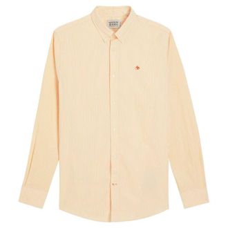 Scotch & Soda Oxford Shirt Herren Hemd, Washed Neon Yellow/White Stripe, XXL