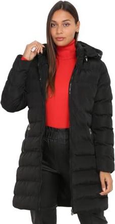 La Modeuse Manteau mi-long matelass&eacute; &agrave; capuche