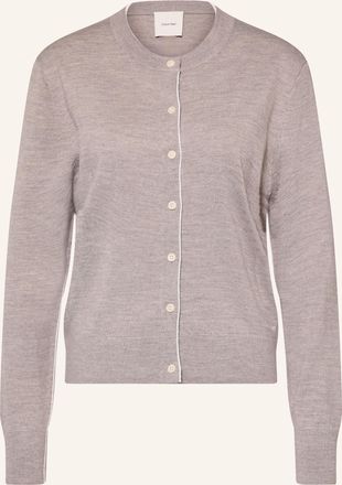 Calvin Klein Strickjacke Mit Merinowolle beige