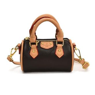 Generic Exquis Mini petit sac &agrave; main cylindrique haut de gamme pour femme Sac &agrave; bandouli&egrave;re &agrave; une &eacute;paule, caf&eacute;, 1